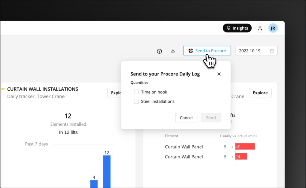 Update Procore’s Daily Log with Versatile’s Precision Crane Usage Data